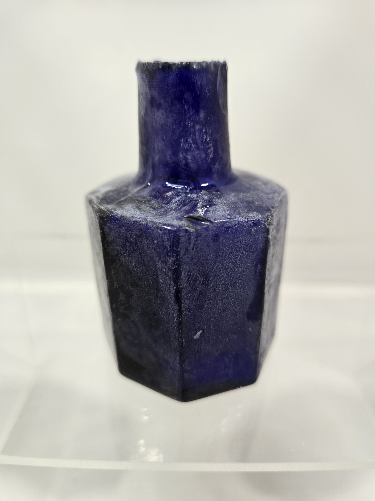 Antique English 8-Panel Burst-Top Cobalt Ink Bottle | eBay