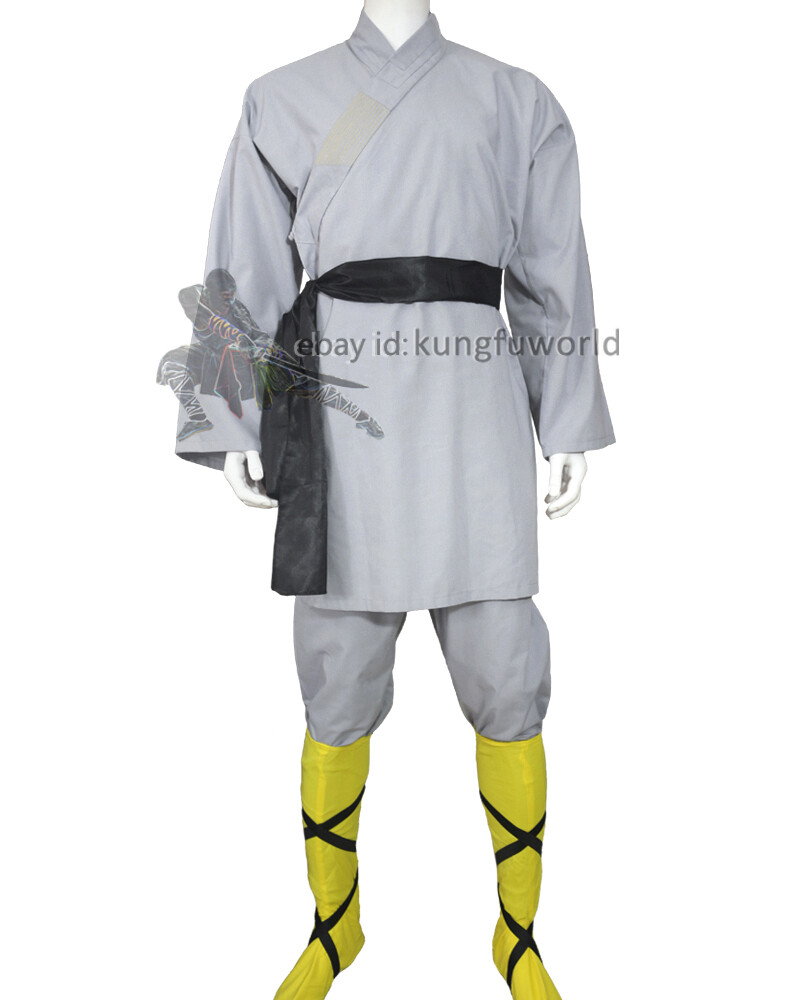 Chinese Shaolin Monk Suit Kung fu Robe Wushu Martial arts Uniform ...