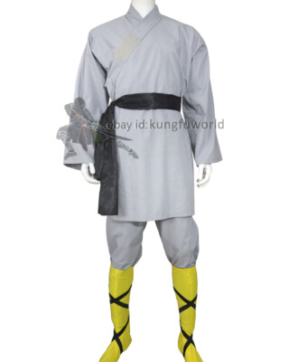 Chinese Shaolin Monk Suit Kung fu Robe Wushu Martial arts Uniform ...