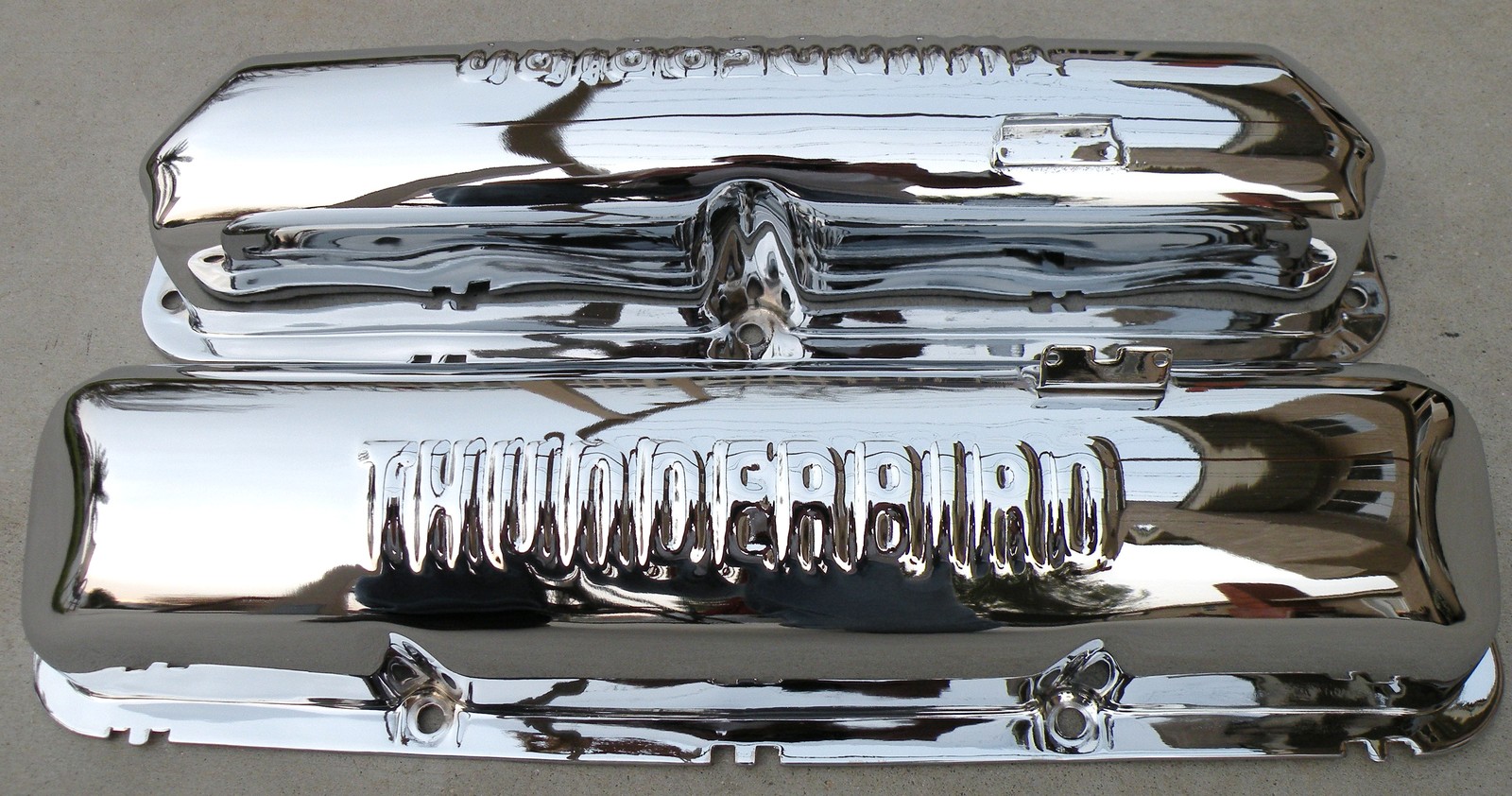 X FORD THUNDERBIRD FE 390 427 428 CHROME VALVE ROCKER ARM COVERS 1958 ...