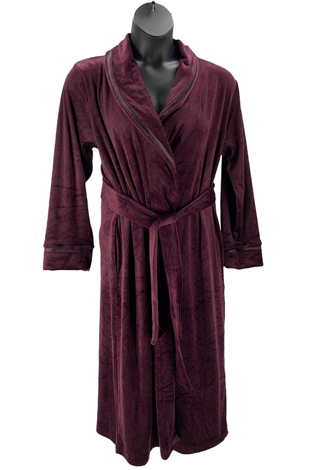 Carole Hochman Double Sided Velour Wrap Robe Fig - Gem