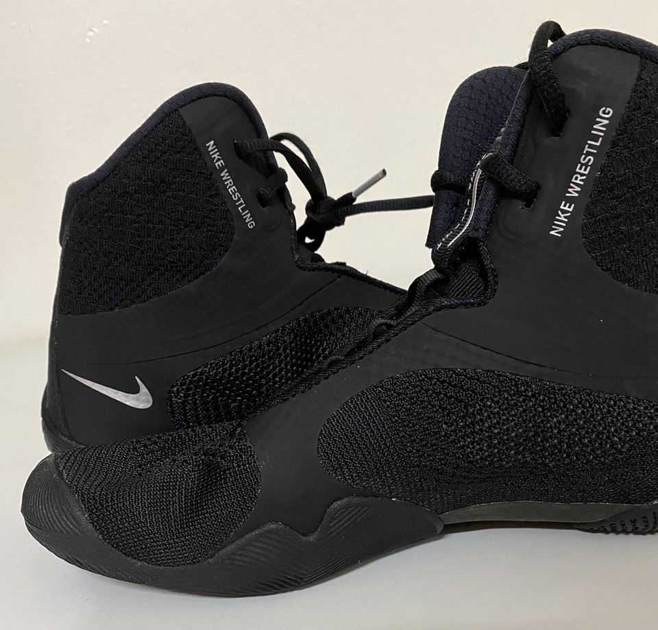 Nike Tawa Black Metallic Silver Mens Sz 10.5 Wrestling Boxing Shoes ...