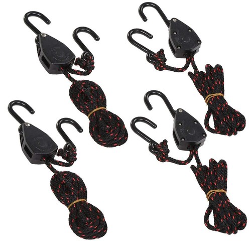 4pcs 1/8" 6ft Adjustable Heavy Duty Rope Hanger Ratchet Kayak And Canoe ...