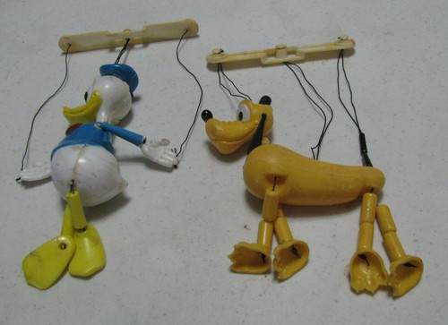 Vintage Walt Disney Donald Duck & Pluto String Puppet made in Hong Kong ...