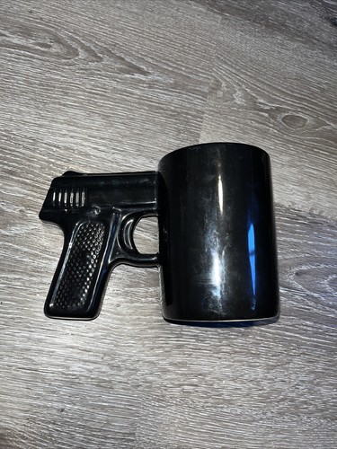 Black Pistol Gun Coffee Mug Novelty Handgun Grip Shoppers Ranch & Home ...