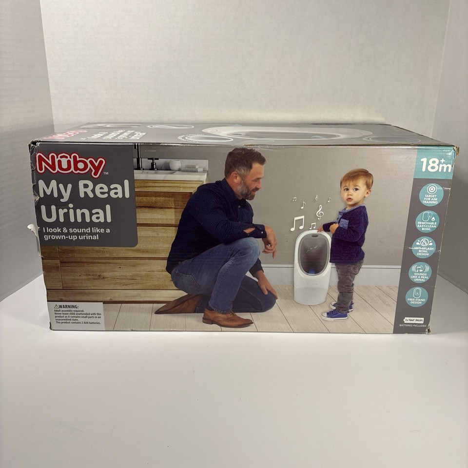 Nuby My Real Urinal Training Toilet with Life-Like Flush Button and ...