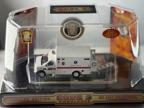 Limited Edition Code 3 Ambulance Die-Cast Collectible - 1:64 Emergency ...