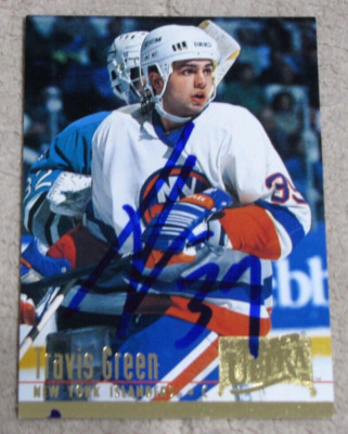 Travis Green Hand Signed Autograph Auto 1994 Fleer | eBay
