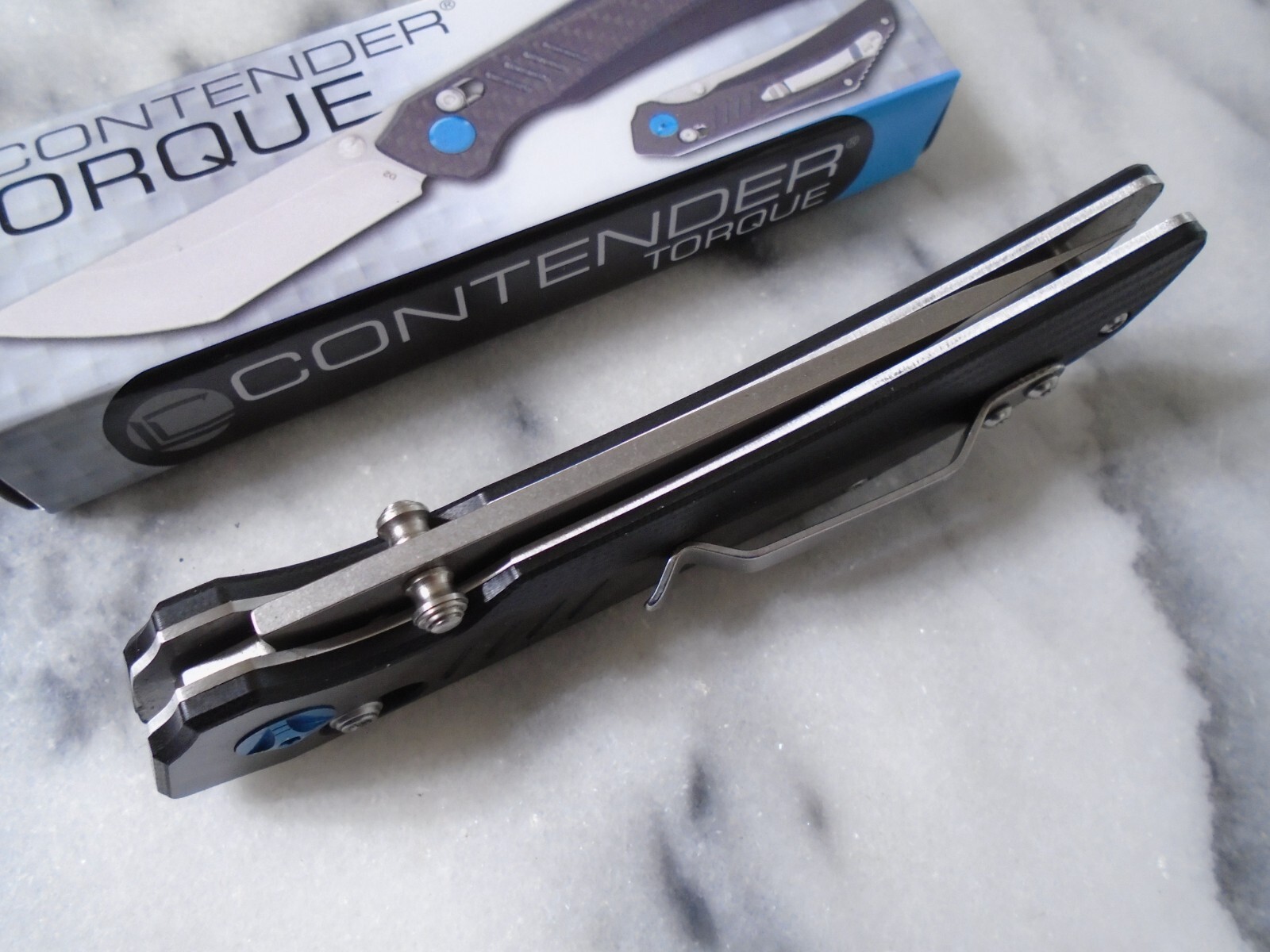 Contender Torque Ball Bearing Axis Lock Pocket Knife Carbon Fiber D2 ...