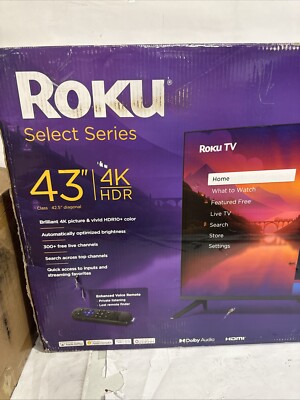 Roku - 43" Class Select Series 4K Smart RokuTV | eBay