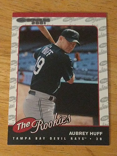 2001 Donruss The Rookies Aubrey Huff #R27 Set Break RC Tampa Bay Devil ...