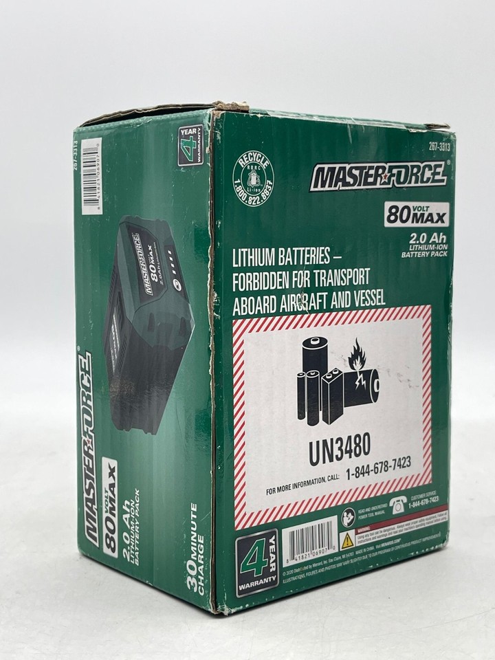 MasterForce 80V Li-Ion 2.0Ah Battery Pack 267-3313 - BRAND NEW | eBay