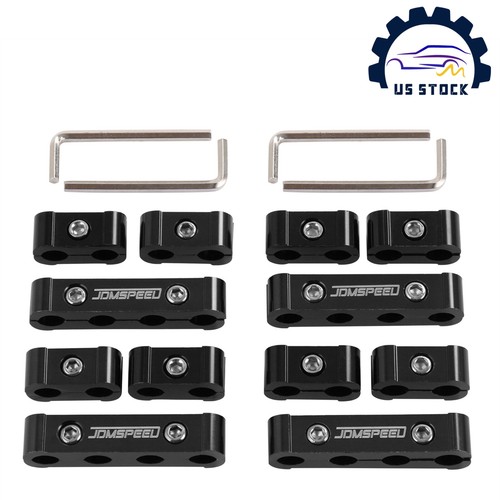 Black Wire Separator Spark Plug Electrical Wire Divider Aluminum For 8 ...