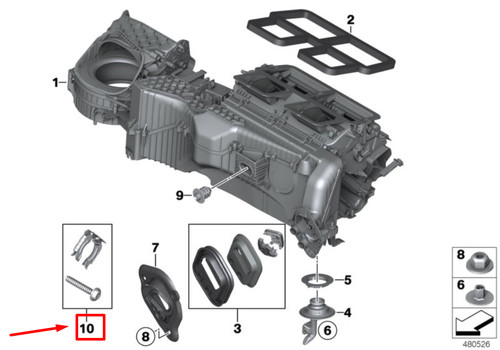 BMW 4 F36 HEATER/AIR CONDIT.HOUSING INSTALLA.KIT 9237643 64119237643 | eBay