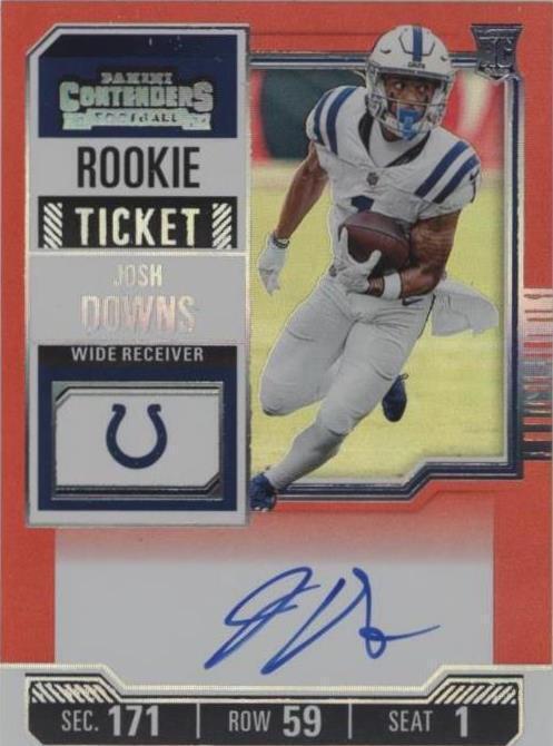 2023 Panini Contenders - Rookie Ticket RPS Josh Downs #121 Red Zone ...