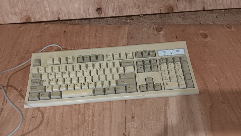 Vintage Microsoft KBD-WIN95 Wired Keyboard 5 Pin Din Port connector | eBay