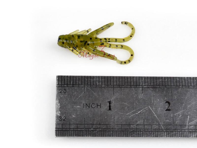 12 X 1.5″ Soft Plastic Lure Baby Craw Bug Texas Rig Crayfish Crawfish ...