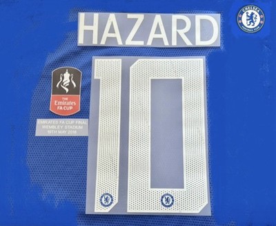 HAZARD name print and number FA CUP 2018 + Match Details + Patch | eBay