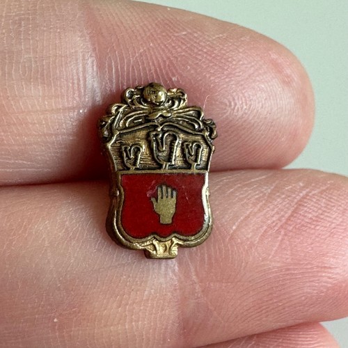 Vtg Hancock Family Coat of Arms Heraldic Crest Pin Tie Tack John RARE ...