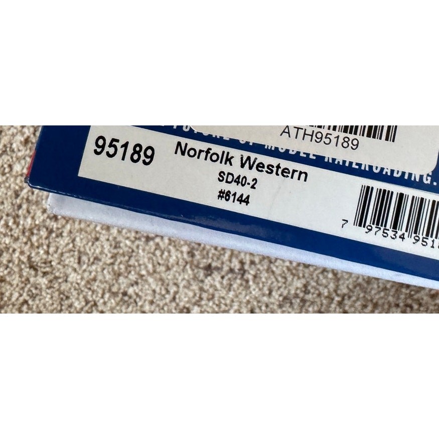 Athearn Ready to Roll #95189 SD40-2 N&W #6144 Locomotive Model Train | eBay