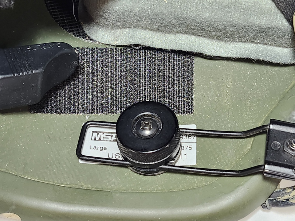 sz. Large MSA ACH US Army Combat Helmet, w/ Mic, Modified for Air Crew ...