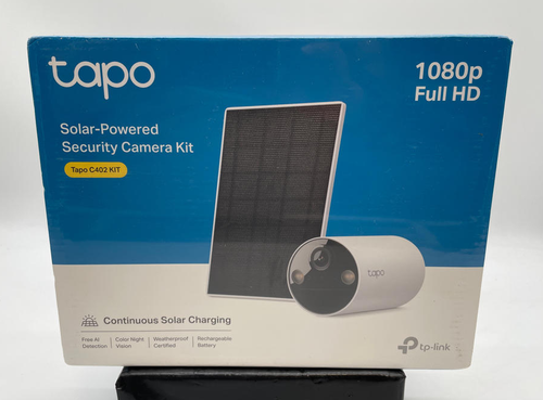 TP-Link Tapo C402 Solar-Powered Security Camera Kit, 1080P, Wireless ...