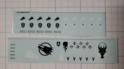 Warhammer 30k Space Marines Bits Legion Command Salamanders Transfers ...
