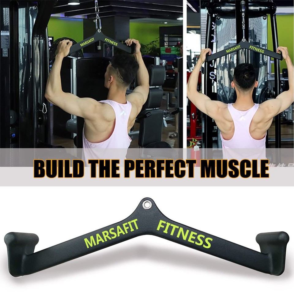 Home Gym Fitness Rowing T-bar V-bar Pulley Cable Machine Attachments ...