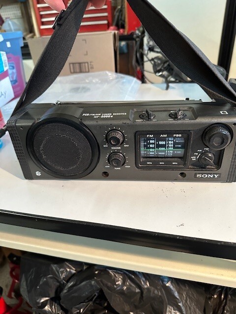 Sony ICF-6000W Vintage PSB/FM/AM Radio 3 Band Receiver - Portable Radio ...