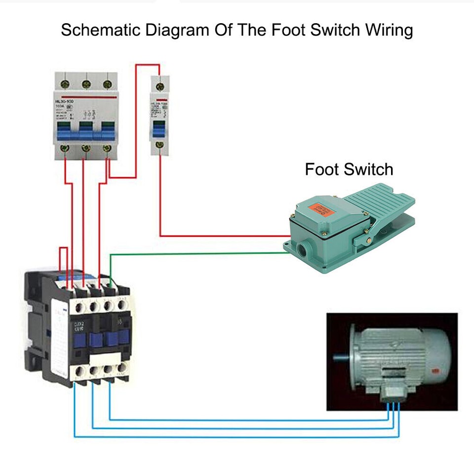 4X Antislip Industrial Foot Operated Pedal Switch Footswitch Tool AC ...