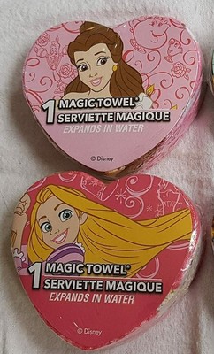 Lot of (4) Princess Magic Towels Memaid Ariel Beauty Belle, Rapunzel ...