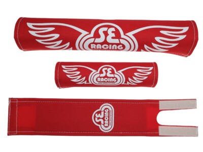 SE Racing Wing 3 Piece BMX Pad Padset with foam Red/White | eBay
