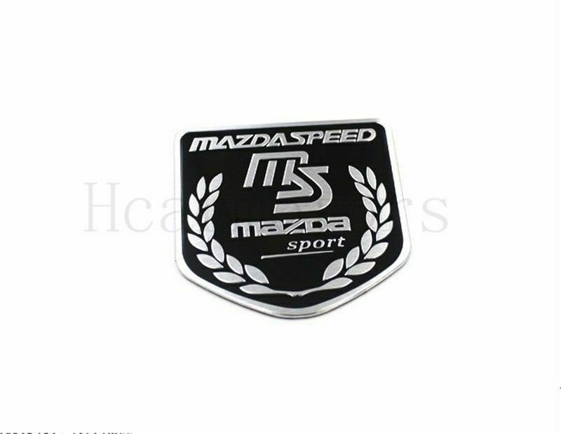 1X Brushed Aluminium MS MAZDASPEED Car Sticker Badge Rear Decal Emblem ...