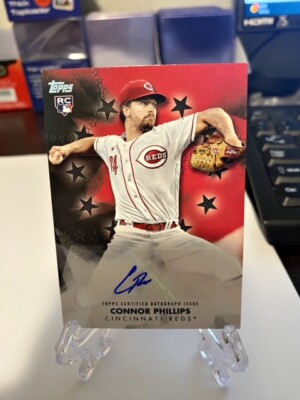 Connor Phillips 2024 Topps Baseball Stars Autographs Black /199 RC Reds ...