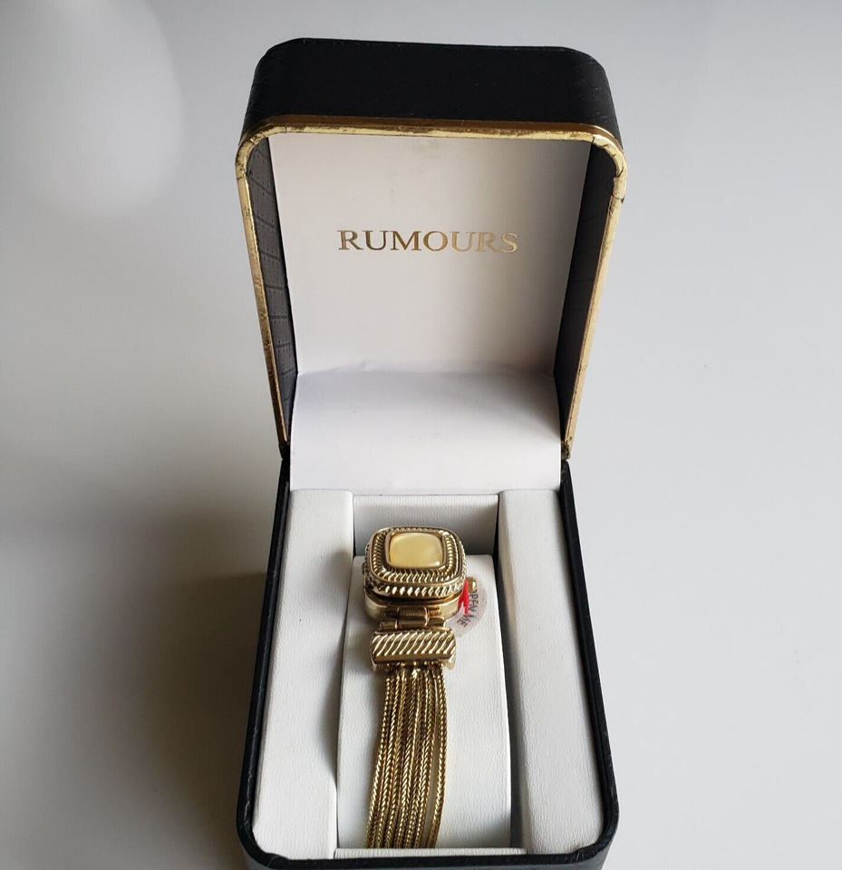 Wrist Watch Women's Gold Square Face Bracelet Quartz Analog Rumours | eBay