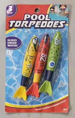 Pool Torpedos 3 Pack Improve Swimming Skills Pool Torpedo Swim Toy Set ...