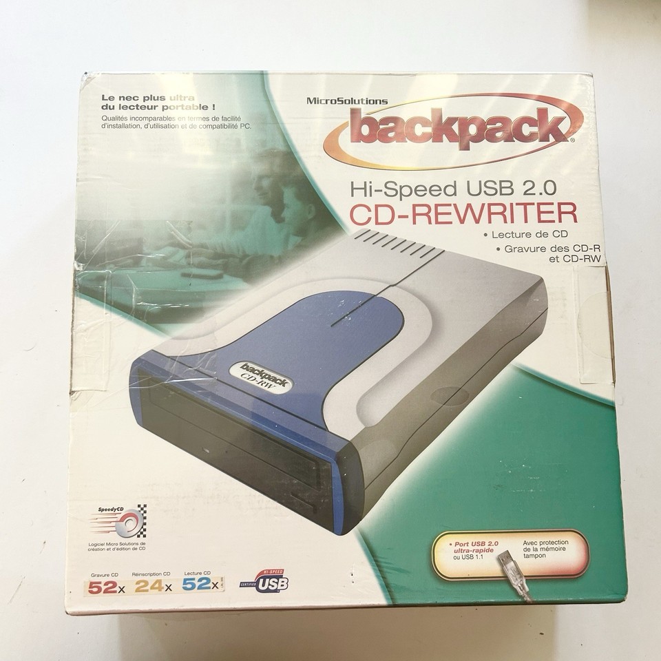 Micro Solutions Backpack CD-Rewriter Hi-Speed USB 2.0 Sealed | eBay