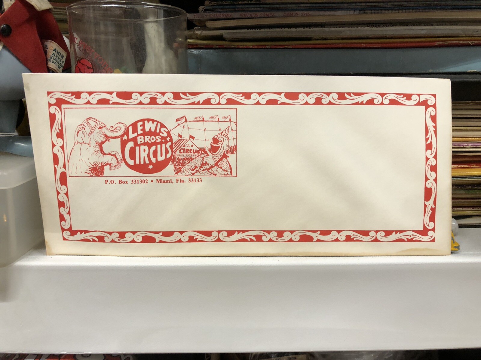 Vintage Lewis Bros. Circus Envelopes Great artwork elephants clowns 6 ...