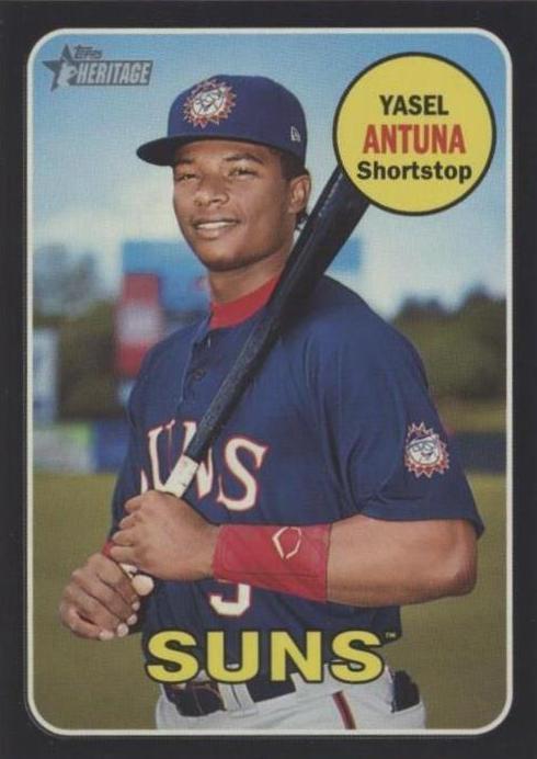 2018 Topps Heritage Minor League Edition - Yasel Antuna #95 Black /50 ...