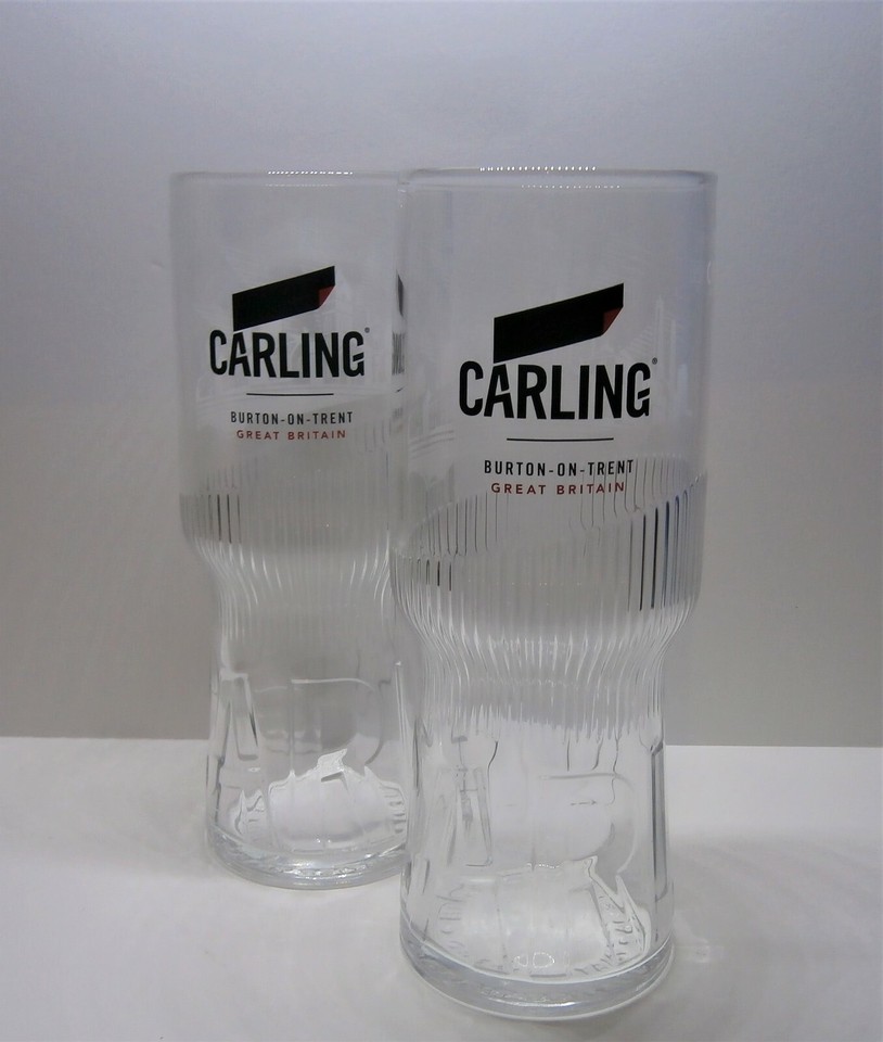 Carling Pint Glasses x 2 | eBay UK
