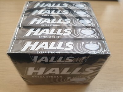 Halls Menthol Extra Strong 20x33.5g FULL BOX(JUST £18.39) FREEPOST ...