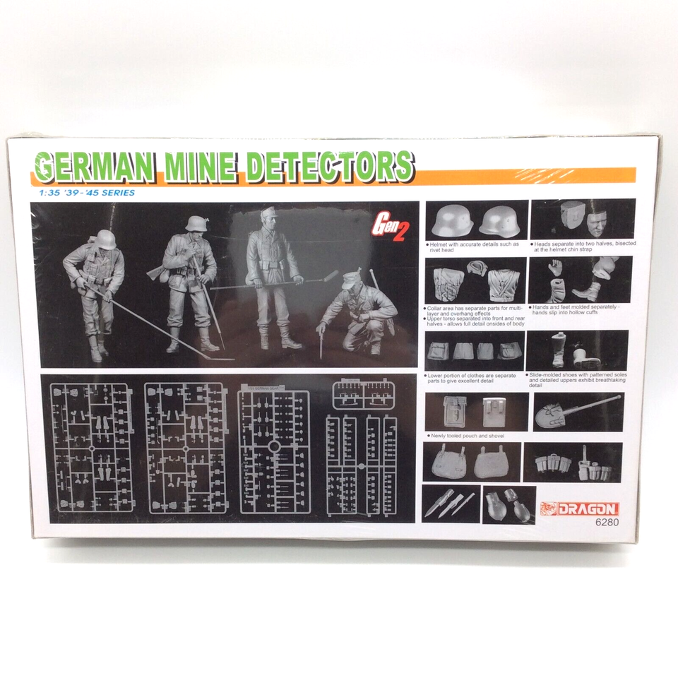 Dragon 6280 - GERMAN MINE DETECTORS Gen 2 '39-'45 1:35 Scale WWII Model ...