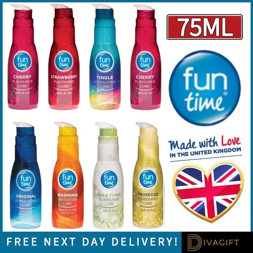 FUN TIME LUBE LUBRICANT WATER BASED GEL EDIBLE SEX AID BOTTLE FLAVOURED ...
