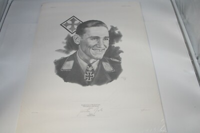 Gunther Rall autographed signed print, Luftwaffe Flying Ace, LE 157/500 ...