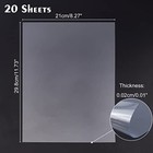 20Pcs 8X11" Clear Plastic Sheet Flexible Board Sheet with Protective ...