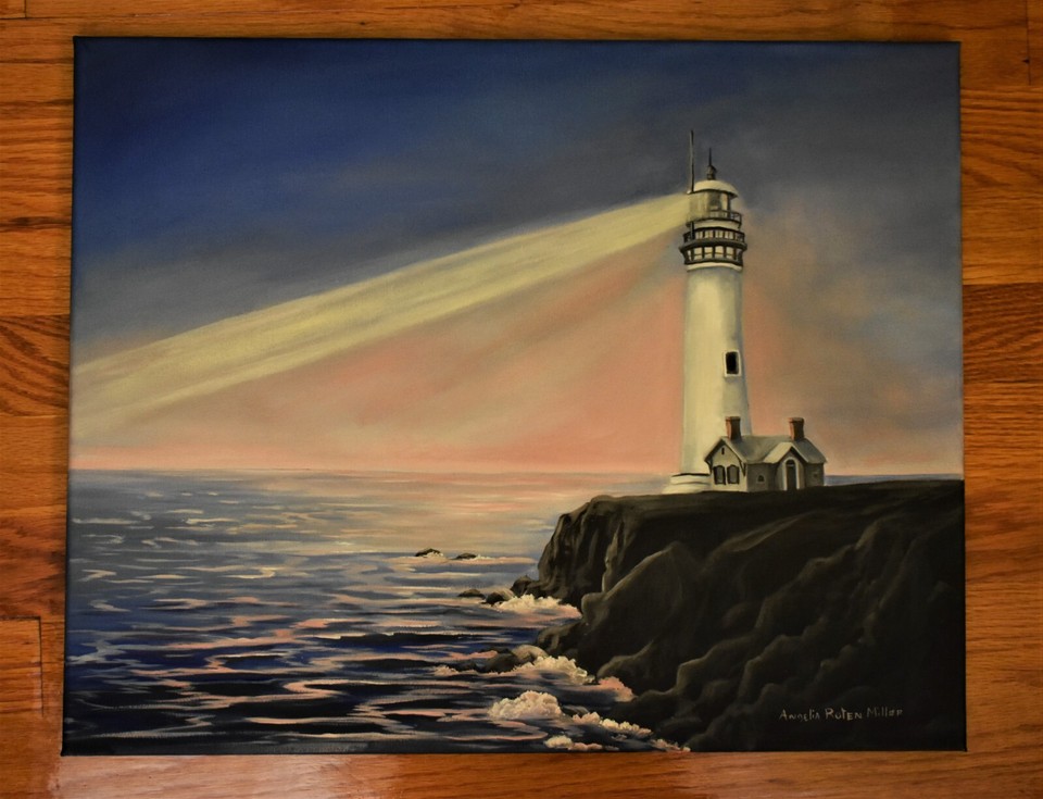 Pigeon Point Lighthouse Oil Painting Original Artist Signed and Sold 20 ...