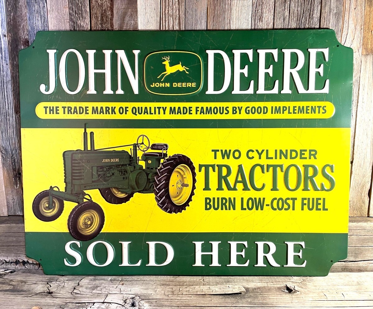 Vintage John Deere Sign SCARCE BLACK DEER 1920'S 3X9 JOHN DEERE