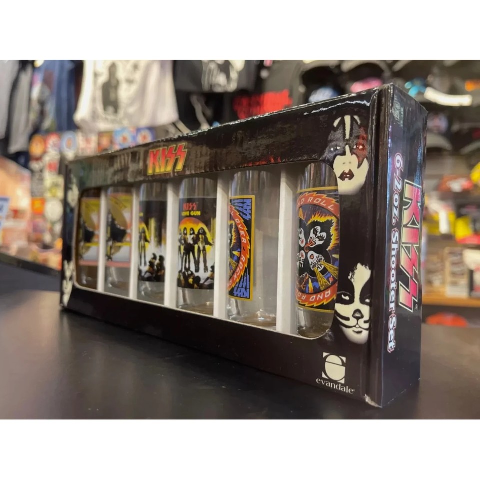 KISS Army Rock Band Concert Album Shot Shooter Glass Barware Drink Gift ...