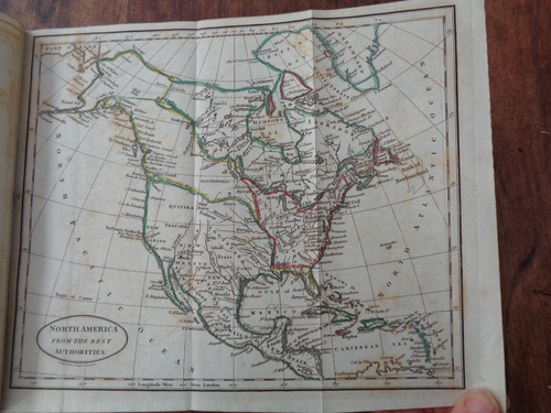 1797 GENERAL GAZETTEER & GEOGRAPHICAL DICTIONARY by BROOKES 8 COL FOLD ...