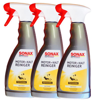 3 x SONAX Motor+Kaltreiniger 500ml, Motorreiniger, Maschinenreiniger ...
